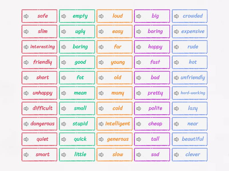 UNIT 05 p. 40 SUPERLATIVE DRILL - Flip tiles