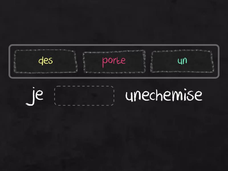 Le verbe porter avec les vêtements - Completar la frase