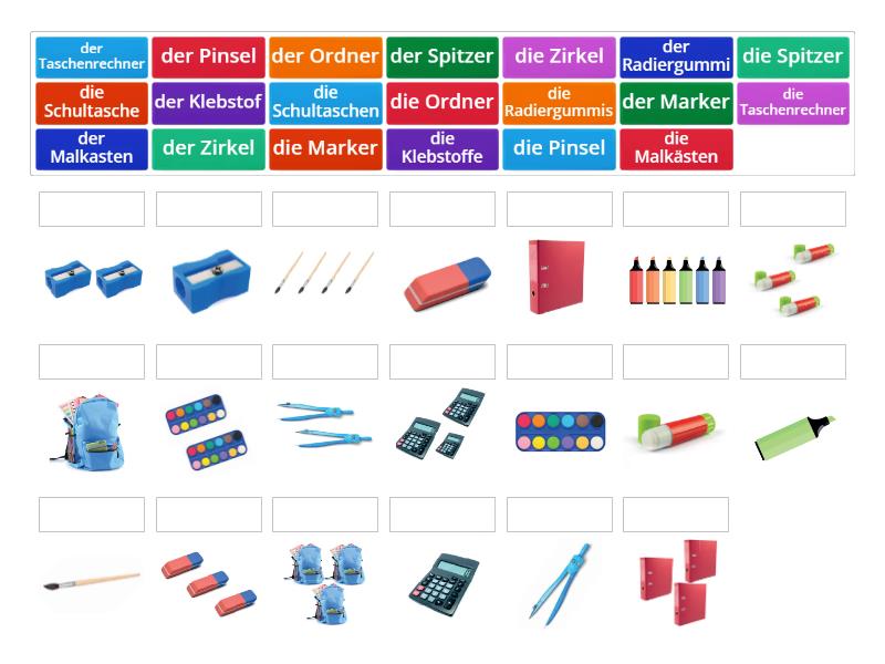 Schulsachen 2 - Match up