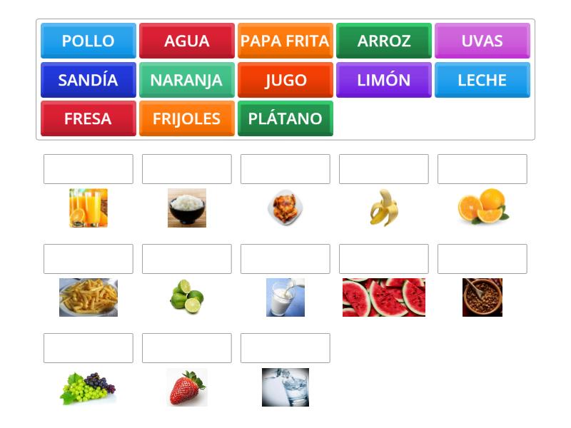 LAS COMIDAS - Match up