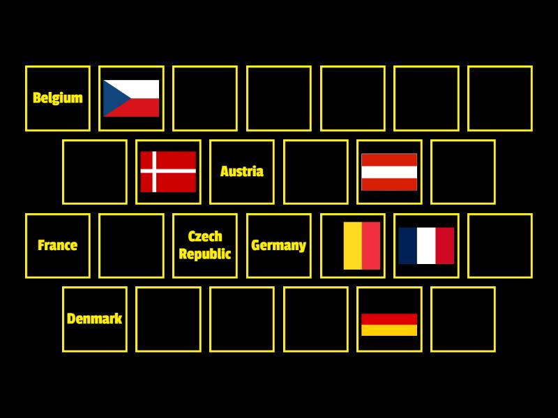 Memory countries and flags 2 - Matching pairs
