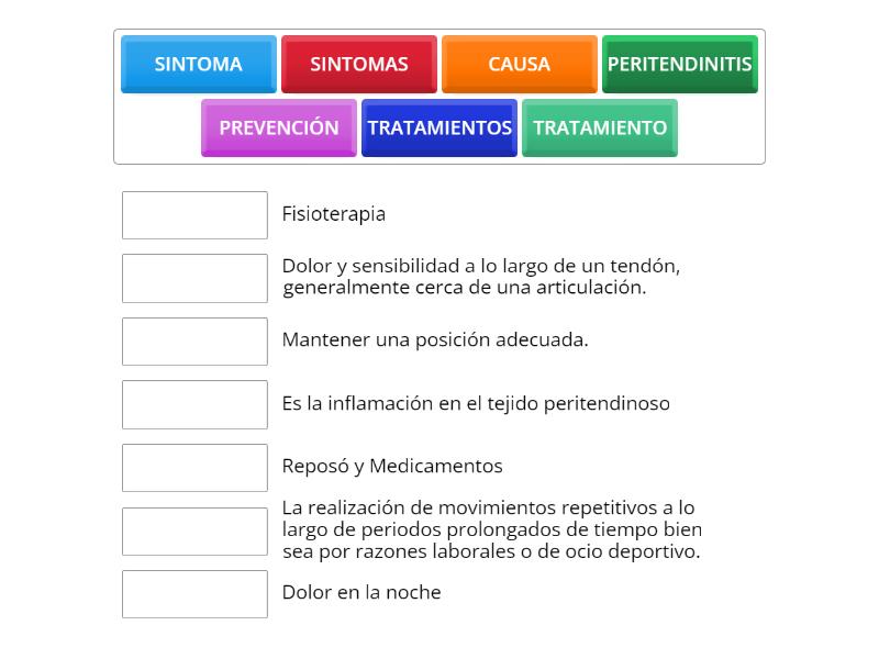 PERITENDINITIS - Match up