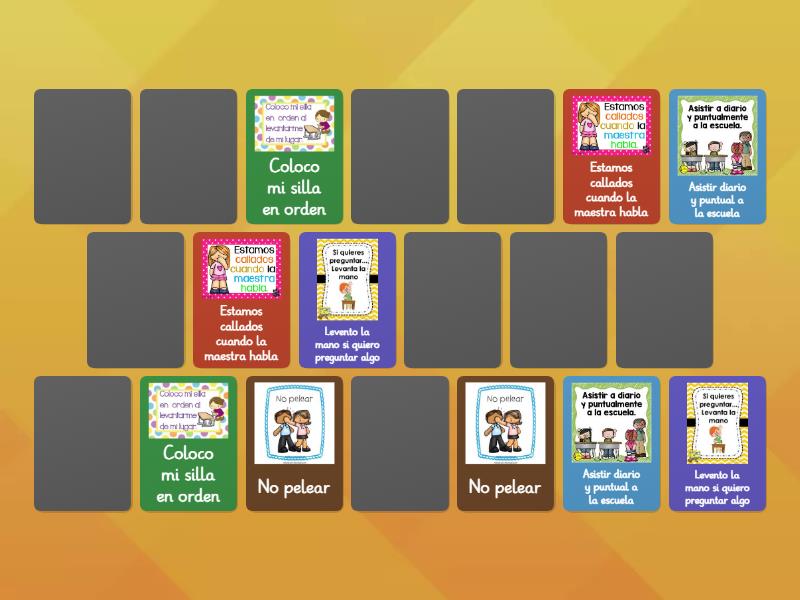 reglas de la escuela - Matching pairs