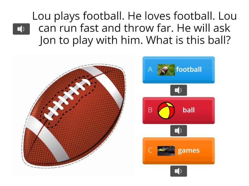 Reading comprehension: football - Quiz