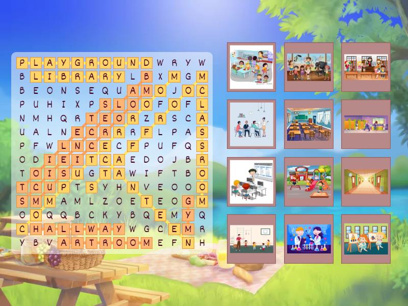School places - 1st year kids - Wordsearch