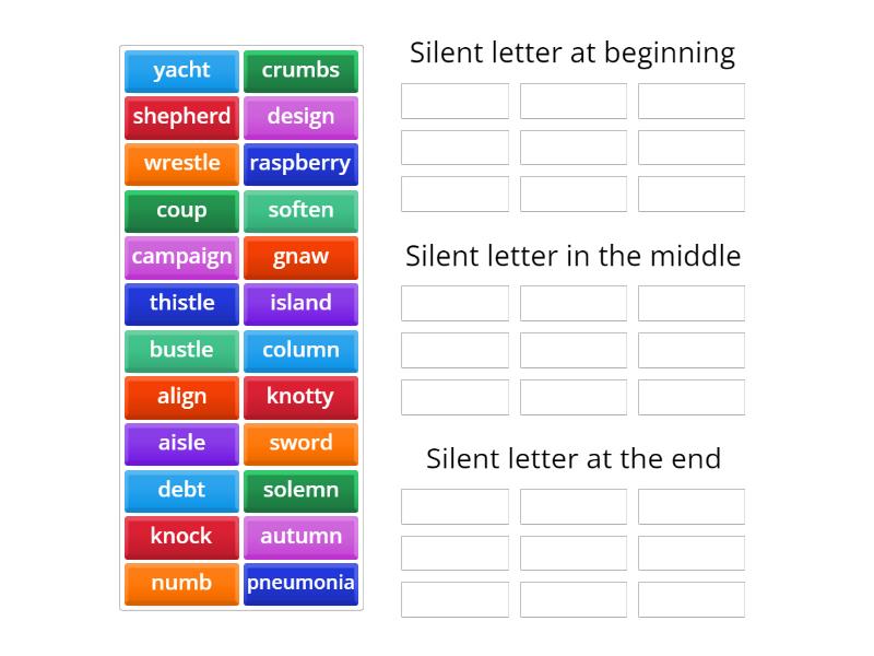 Lesson 22 Spelling Sort - Group sort