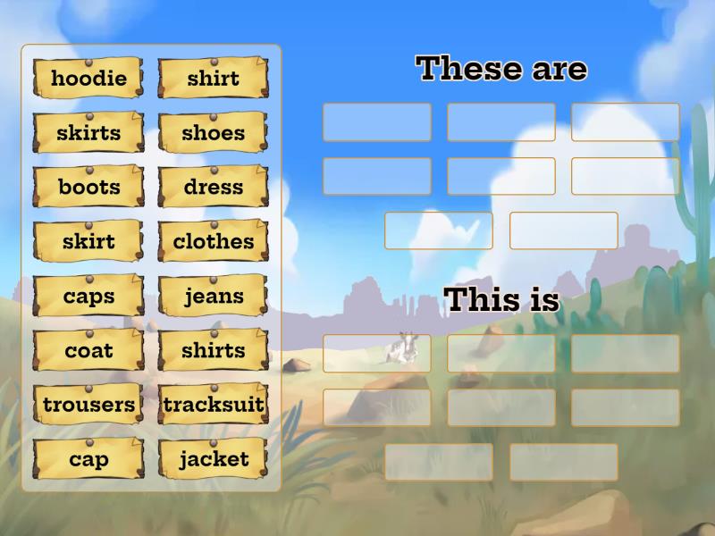 GG1 Unit 2.1 My clothes - Group sort