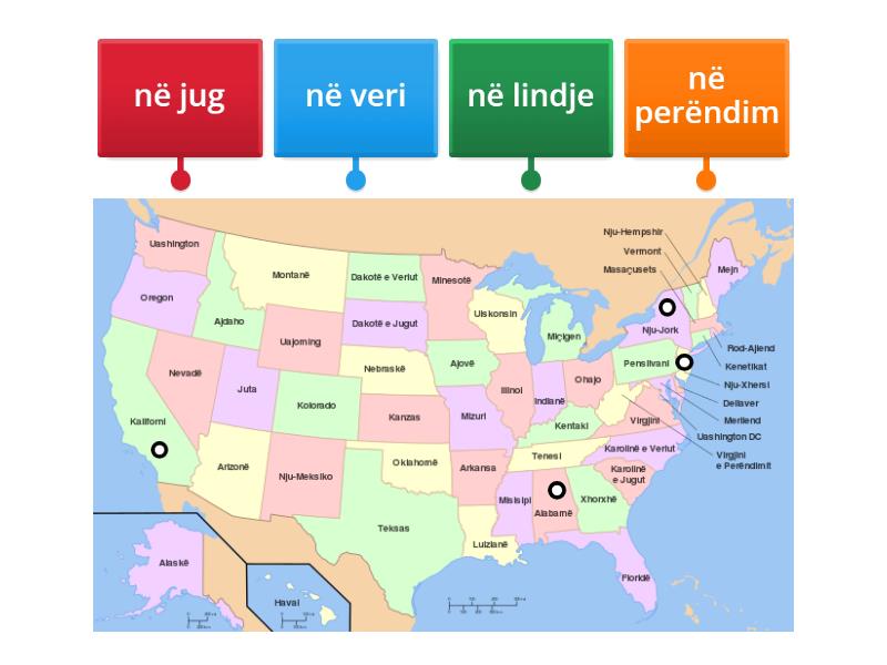 Lidh anët e horizontit me shtetet e shënuara ne hartë - Connect ...