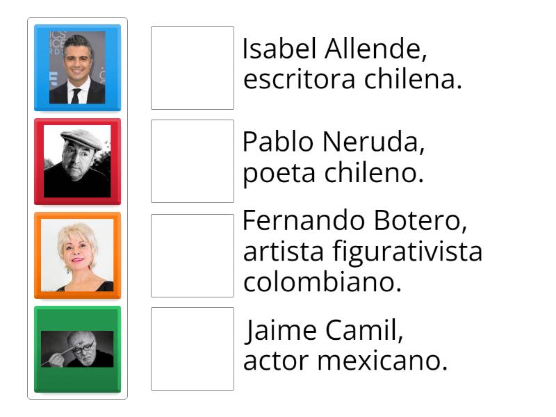 Famosos hispanos - Match up