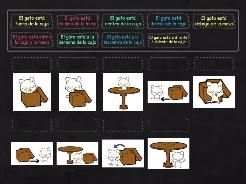Preposiciones de lugar - Match up