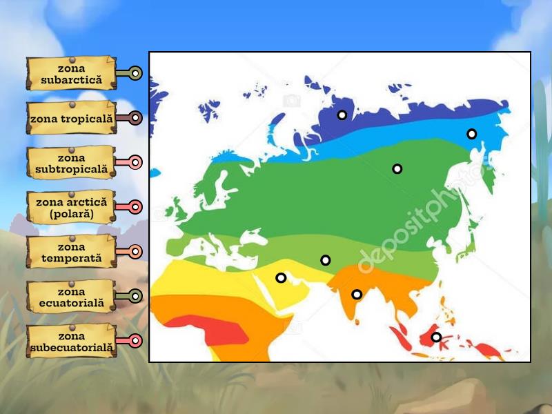 Zonele climatice ale Eurasiei - Labelled diagram