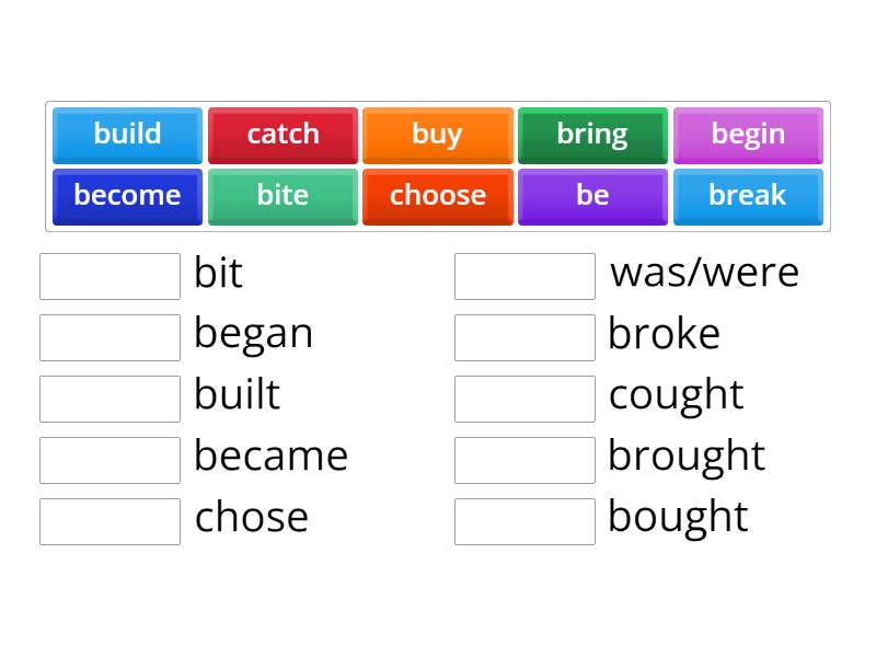 irregular verbs - Match up