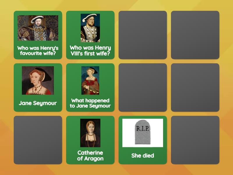 Tudor Quiz - Matching pairs