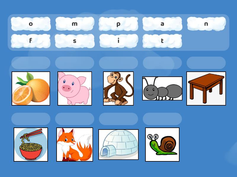 Week 9 Phonics: Revision of all sounds - Match up