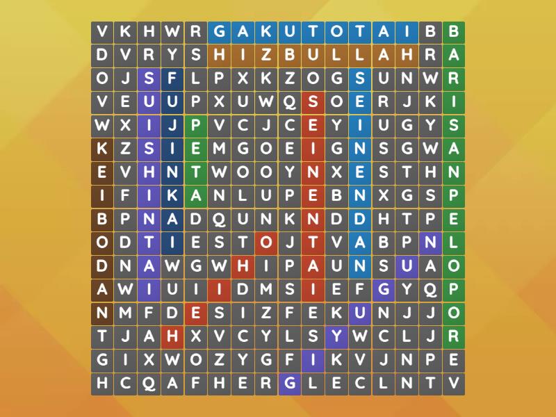 Organisasi semimiliter dan militer masa Jepang F8 - Wordsearch
