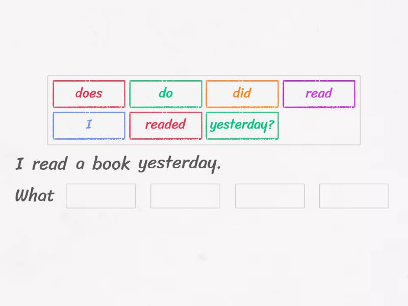 wh questions present past future simple - Complete the sentence