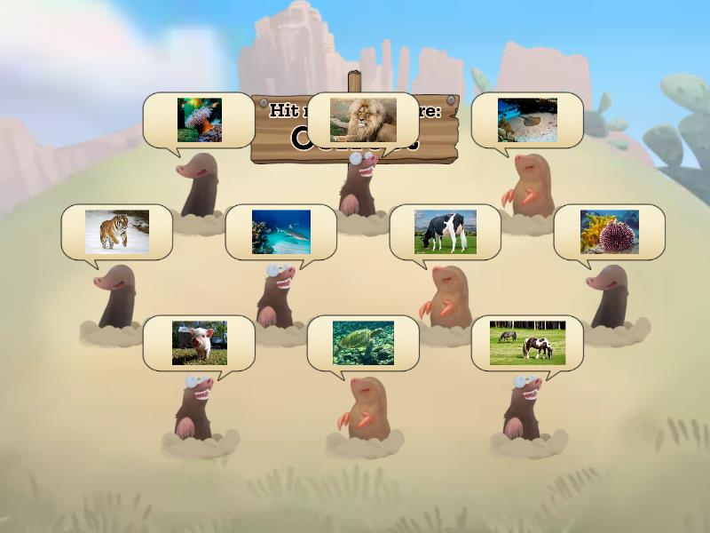 Hit the ocean animals! - Whack-a-mole