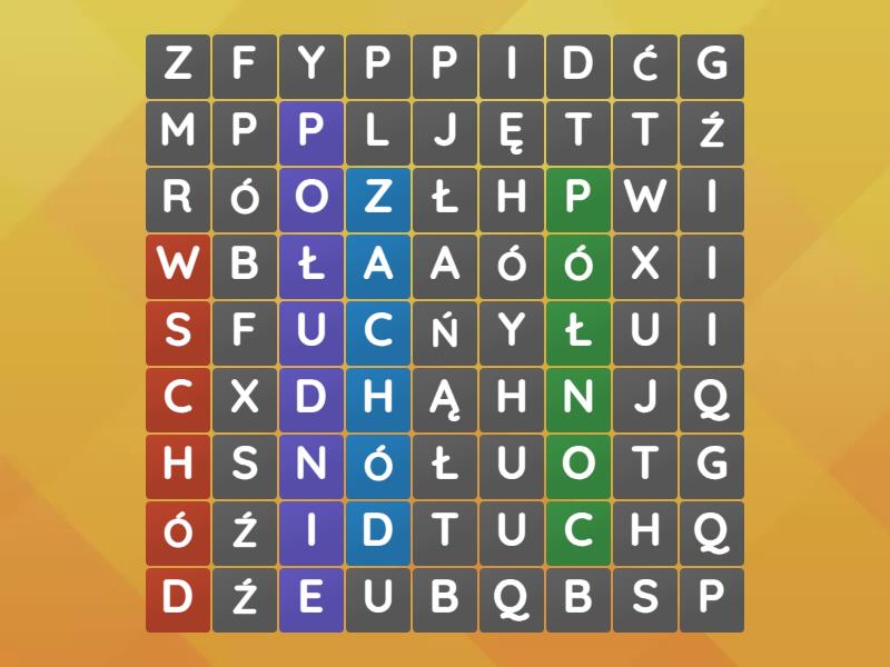 ROZSYPANKA - Wordsearch