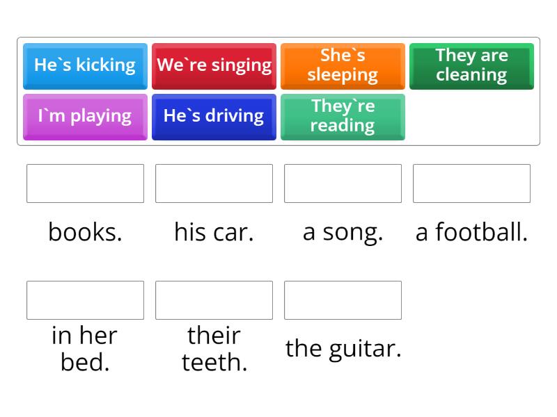 Kid`s Box 2 Present Continuous. - Match up