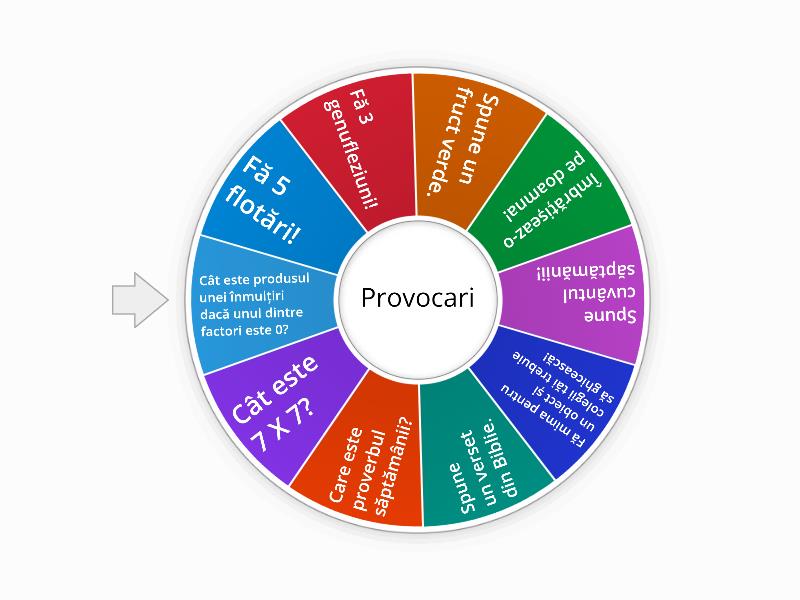 Provocari - Spin the wheel