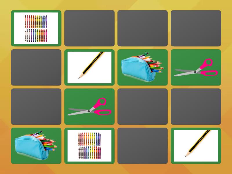 school things - Matching pairs