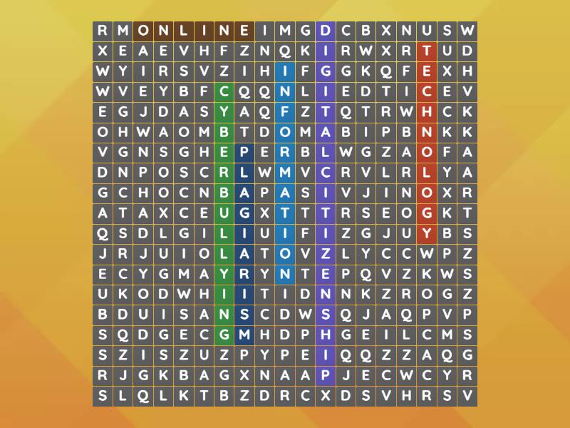 Digital citizenship - Wordsearch