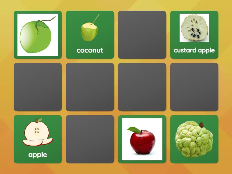 Fruits - Matching pairs