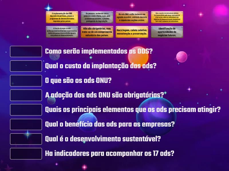 ODS QUESTION - Match up