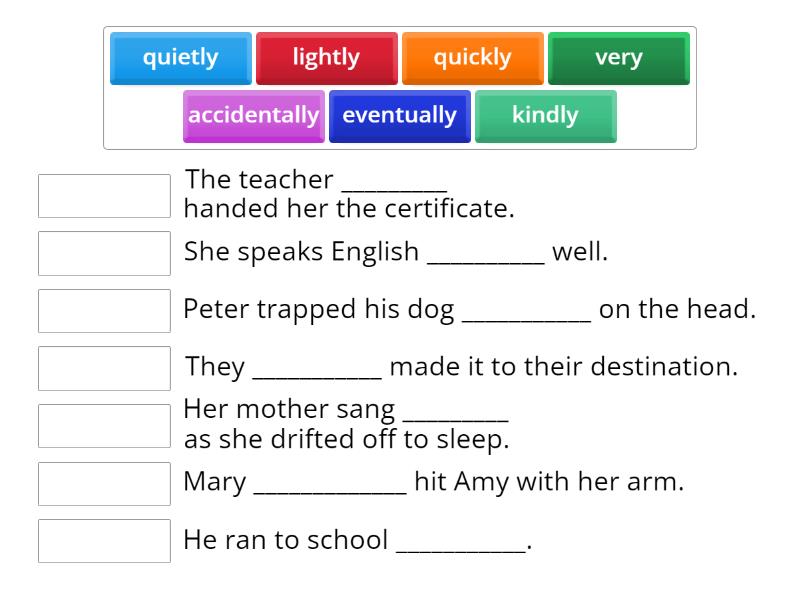 Adverbs - Match up