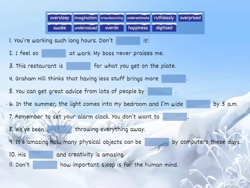 Keynote Adv - Complete the sentence