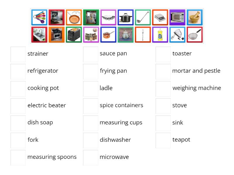 Kitchen Vocabulary - Match up