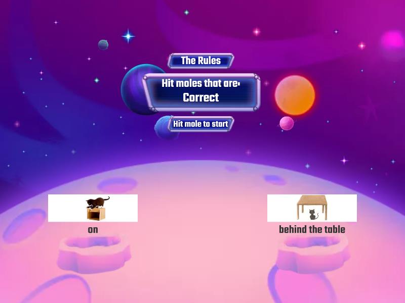 Prepositions of place - Whack-a-mole