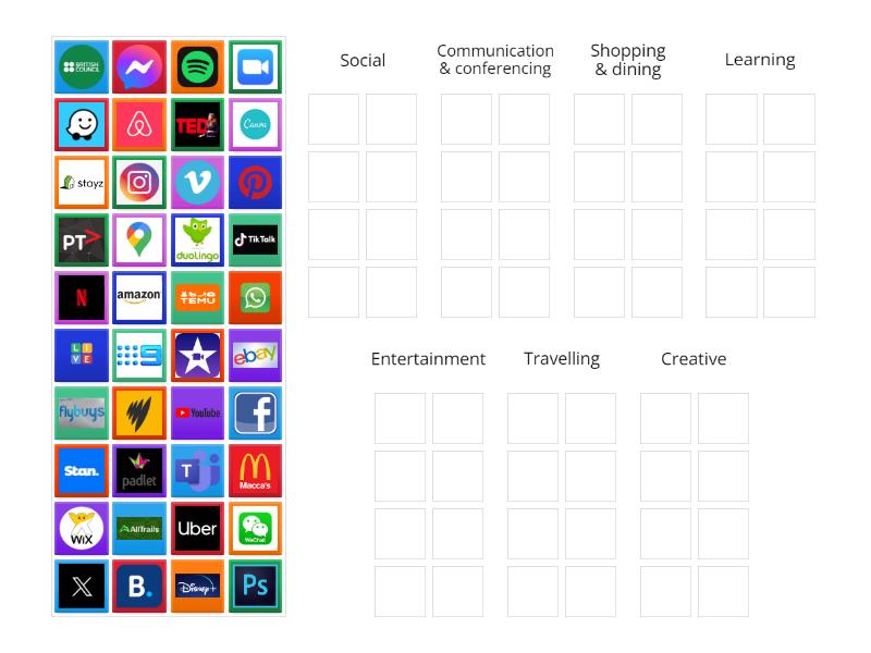 Applications - categories - Group sort