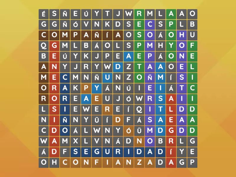 La sopa del amor y la amistad - Sopa de letras