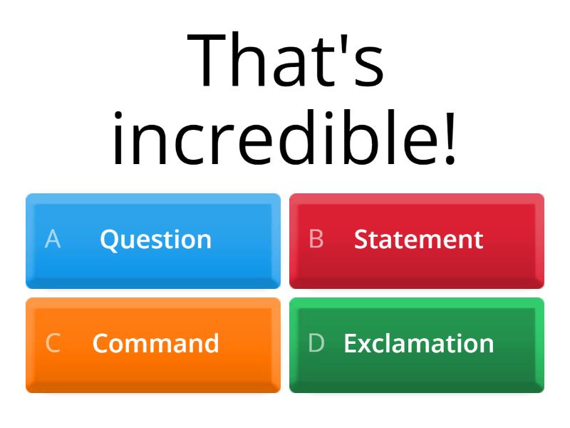 Test Revision: Sentence Types - Quiz