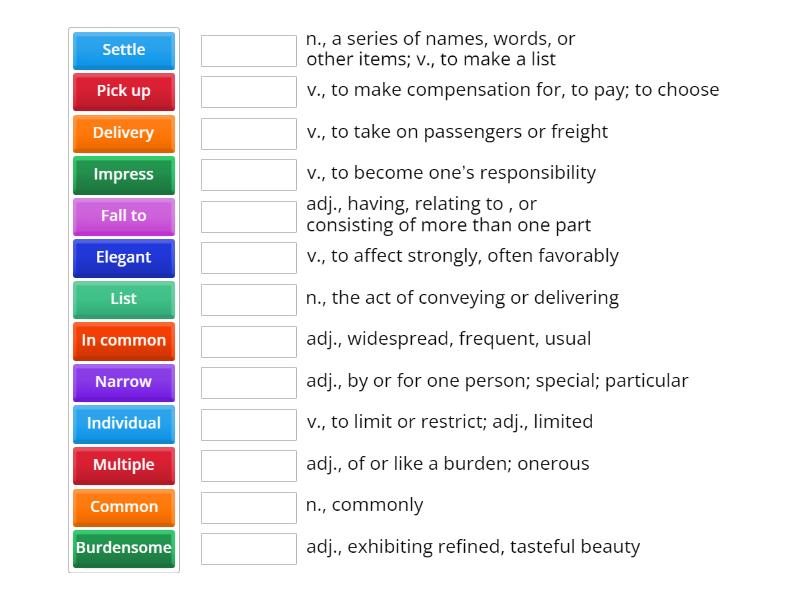 L33: Ordering Lunch - Match up