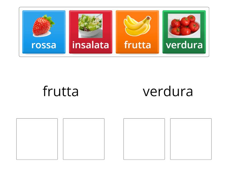 frutta e verdura - Group sort