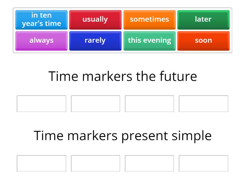 classify the time markers - Group sort