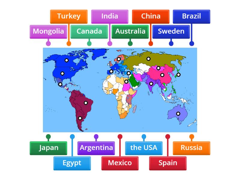 Point the Countries - Labelled diagram
