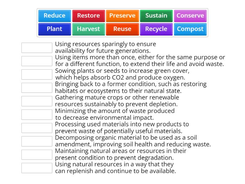 Match keywords with their definitions - Match up
