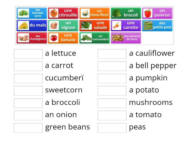 Les legumes - Match up