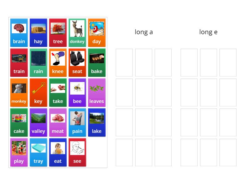 FF4: unit1 phonic long a/ long e - Group sort