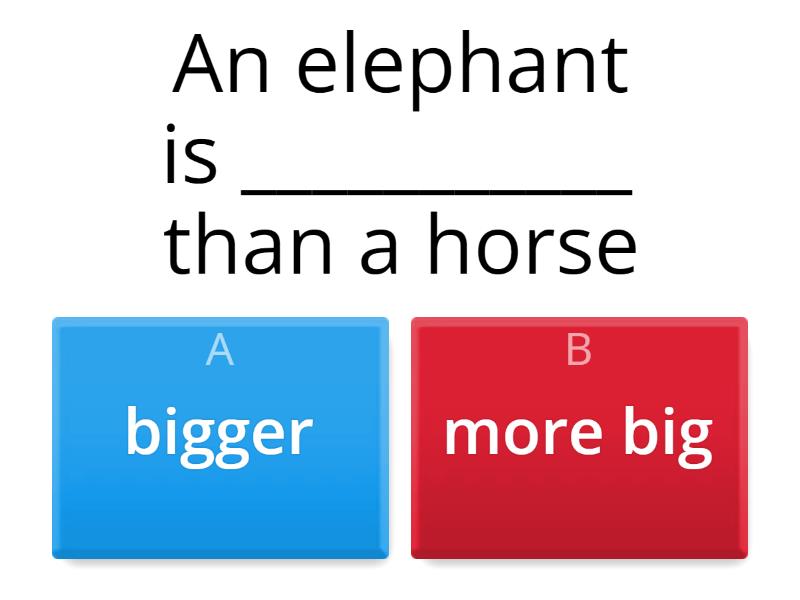 Comparatives: -ER vs MORE __, THAN - Quiz
