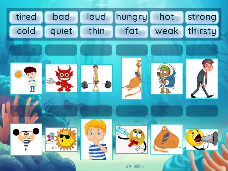 Kid's Box 3 Unit 6 Adjectives matching - Match up