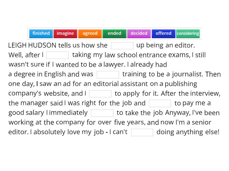 Touchstone 4 Unit 1 Verb complements exercise - Complete the sentence