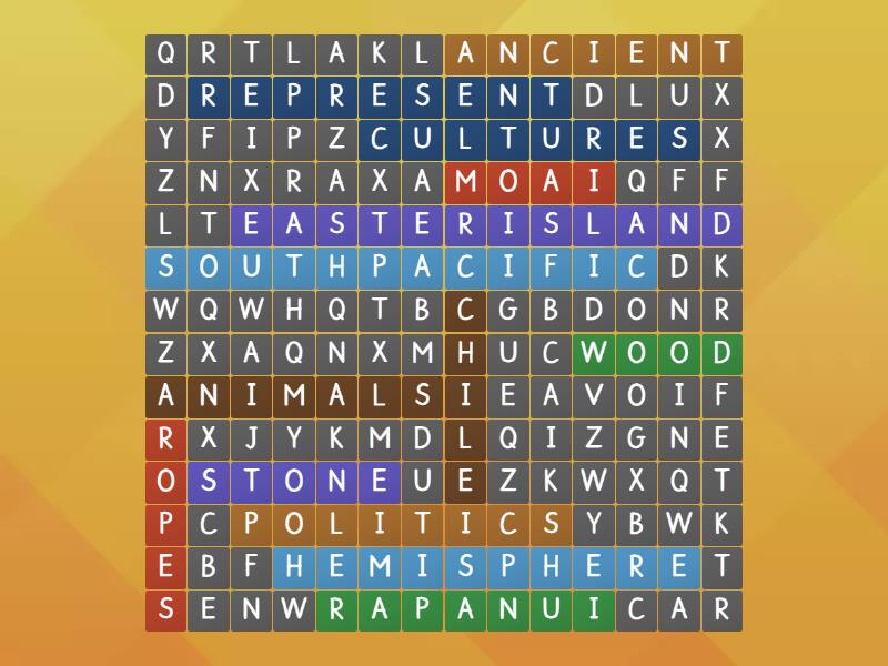 Time Zones Unit 7 - Wordsearch