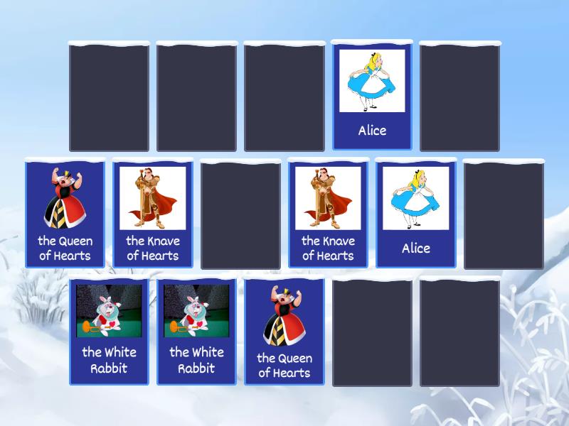 alice characters - Matching pairs