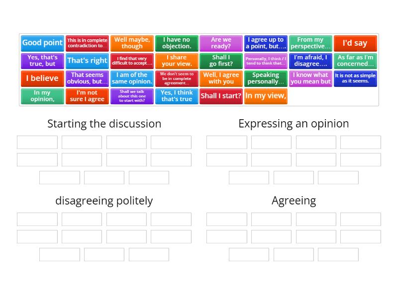 Cambridge exam preparation speaking part 3 - Group sort