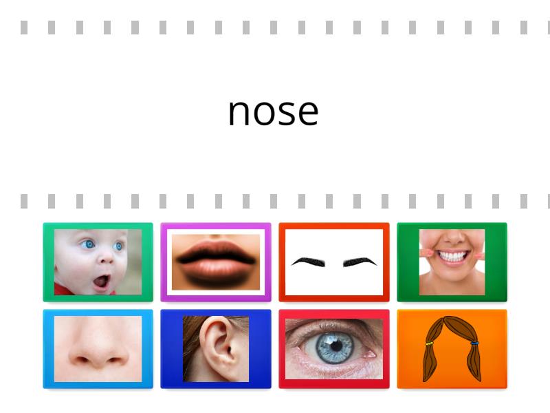 English Theme 2 My face - Find the match