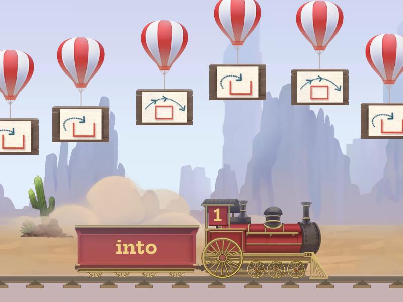 Starlight 6 Module 1a Prepositions - Balloon pop